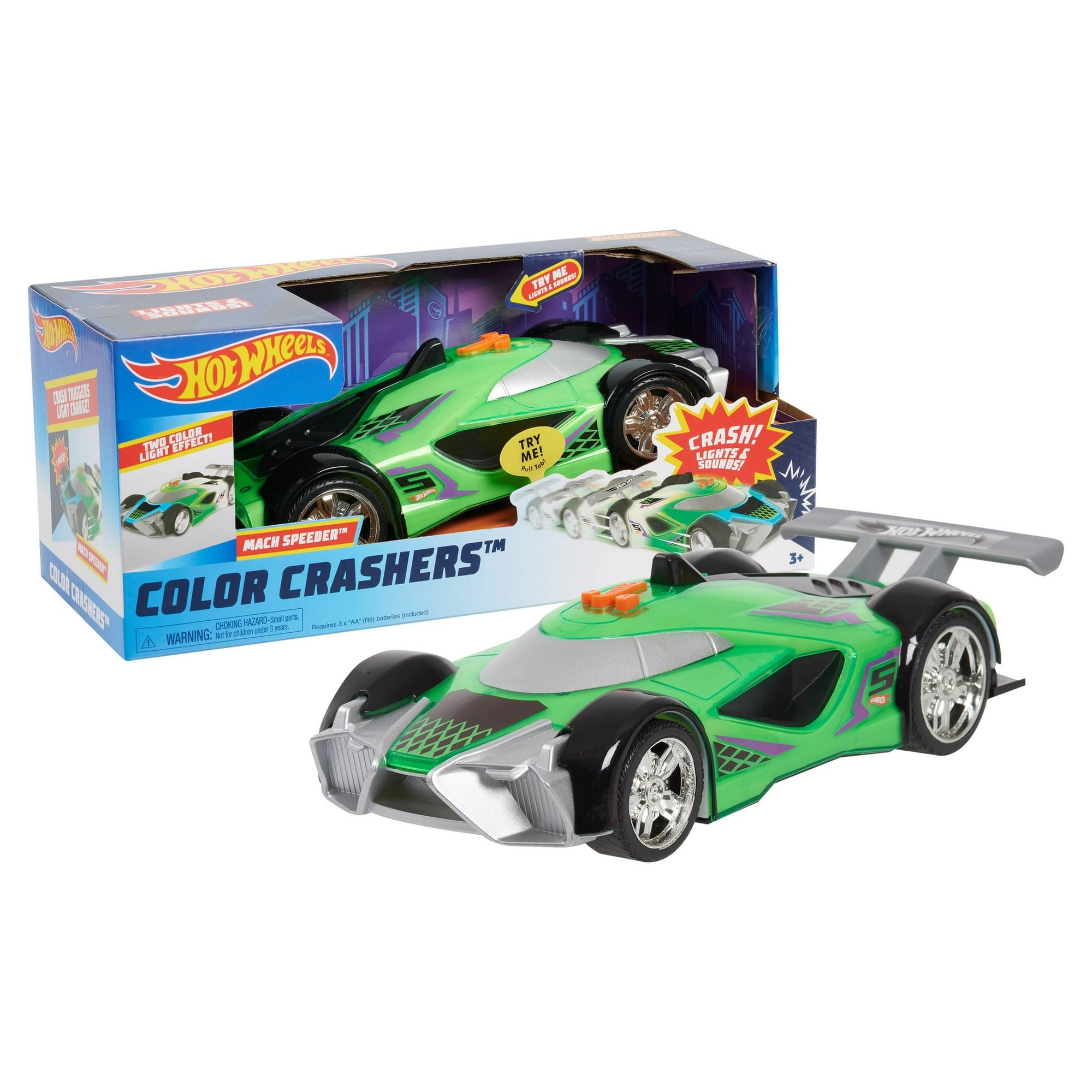 Hot Wheels Color Crashers Mach Speeder – Nonnies Kidzone